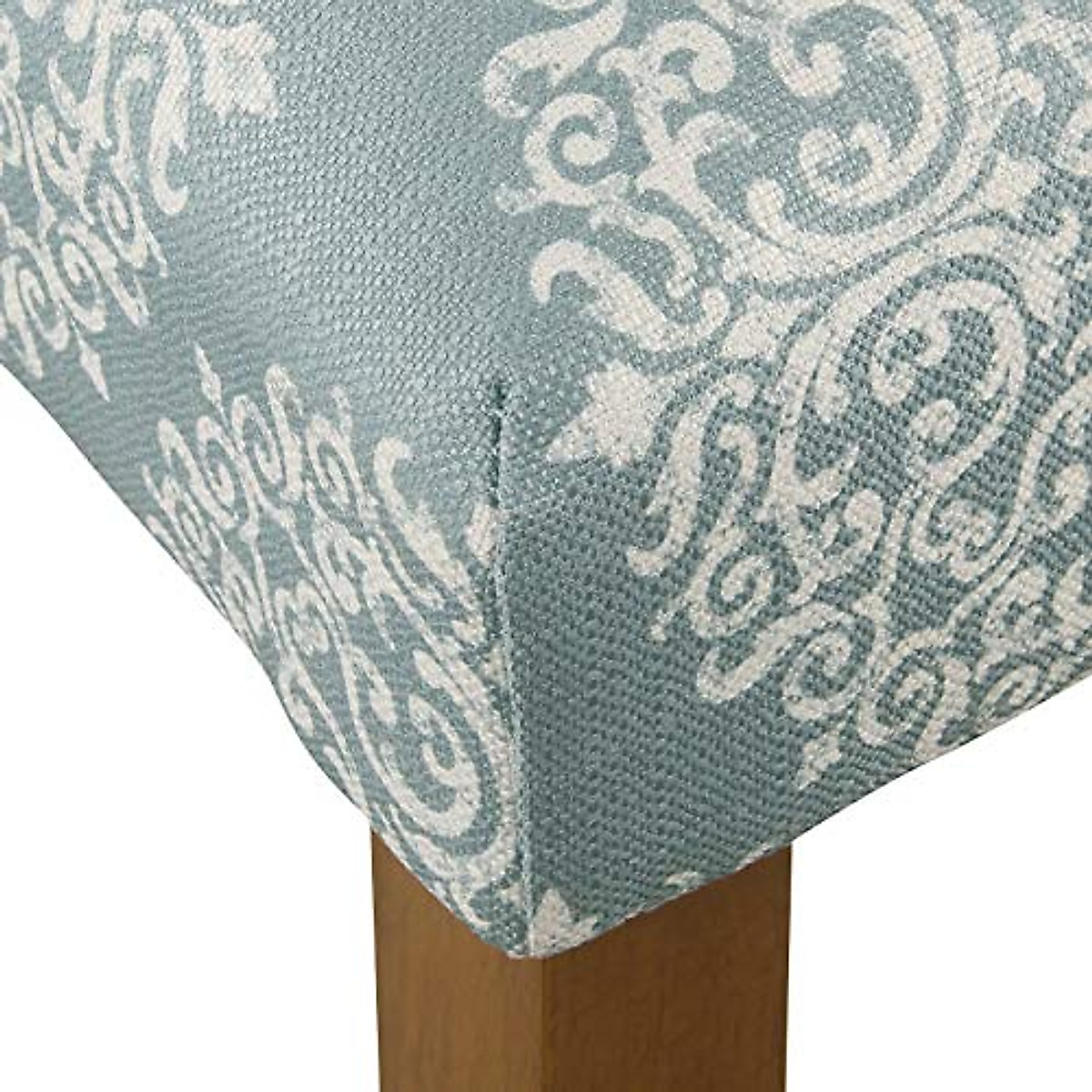HomePop Parsons Classic Upholstered Accent Dining Chair,Set of 2, Blue and Cream Medallion