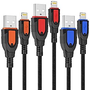 Ofuca iPhone Charger Cable 10FT, 3Pack 10FT/3M Lightning Cable Durable Nylon Braided Fast iPhone Charging Cable Cord Compatible with iPhone 11 Pro Max XS XR X 8 7 6 Plus 5, iPad, iOS