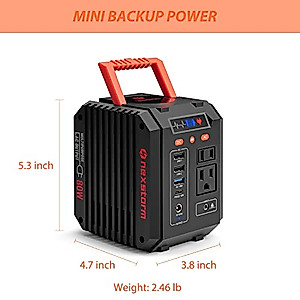 Portable Power Station, 88.8Wh Small Generator Super Quiet Backup Lithium Battery with 110V/80W AC Outlet DC USB QC3.0, Camping Light for Airplane Home CPAP Emergency Power Outage Laptop Phone Solar