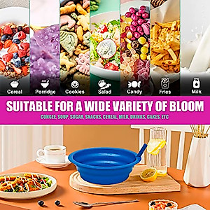 Klickpick Home Soup Cereal Bowls with Straws - Set of 8 Kids Bowls with Built-in Straws - 22 Ounce Toddler Sippy Bowls Dishwasher/Microwave Safe BPA Free