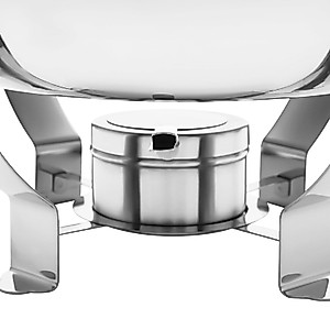 Chafing Dish Buffet Set Gold/Silver,4.5L Round Stainless Steel Chafer, Buffet Servers and Warmers Set Warming Tray for Wedding, Parties, Banquet, Events (Silver)
