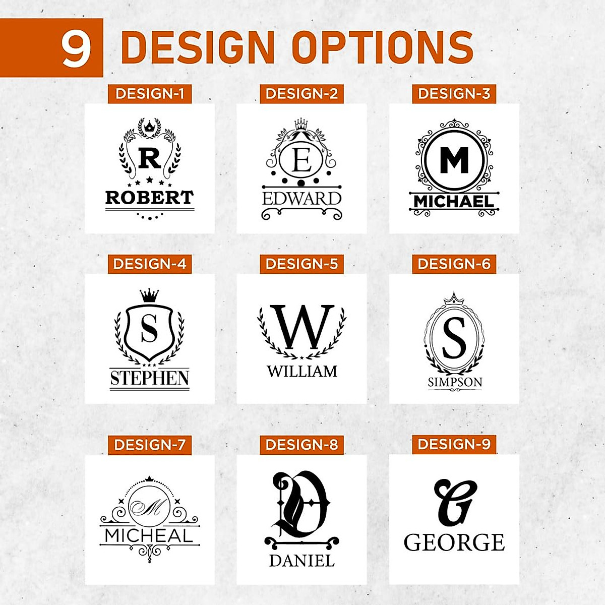 Personalized Monogram Laser Engraved Stemmed Wine Glass 16 oz. Custom Initial Name Drinking Glass Gifts for Him, Her 9 Design Options