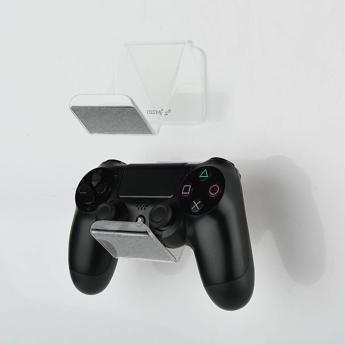 Cosmos Pack of 2 Universal Acrylic Game Controller Stand Holder Headset Wall Mount Organizer Display Stand compatible with PS5 Xbox Game Controllers and Headset/Headphone