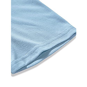 SOLY HUX Men's Graphic Tees Letter Print Short Sleeve Casual Summer T Shirts Tops Blue S