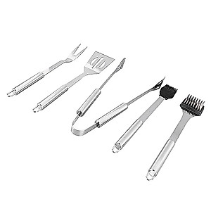 Grill Set, 20pcs Brush Barbecue Tool Set Fine Crafted Stainless Steel for Travel for Outdoor