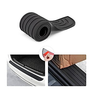 Osilly Car Rear Bumper Protector Guard, Anti-Scratch Trunk Door Protection Strip, Non-Slip Cargo Trunk Protective Guards, Universal Auto Exterior Accessories for SUV (Black, 40.9 * 3.5 inch)