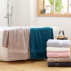 900 GSM 100% Egyptian Cotton Towel,Oversized Bath Towels - Heavy Weight & Absorbent - top Luxury Bath Towels at a Seven-Star Hotel in Dubai,28 x 60 inches,2-Piece (Violet)