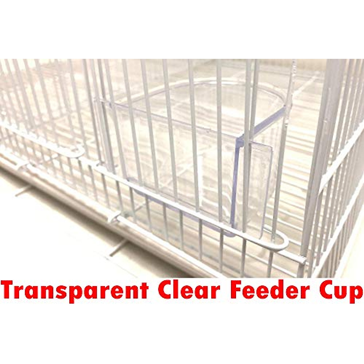 Case of 6 Aviary Canary Budgie Breeding Finch Parakeet Flight Bird Cage with Center Divider 24" x 16" x 16"H (White, with Center Divider)
