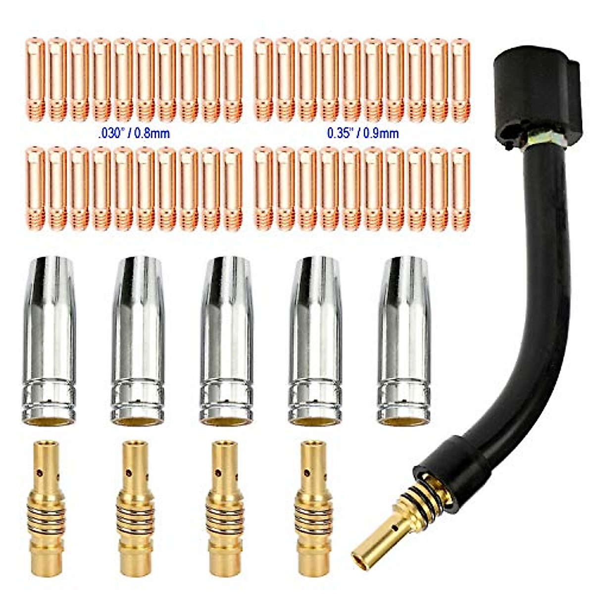 Amico MIG130-050, 50 Pcs MIG Wire Feeder Welder Consumables, Use for MIG-130A