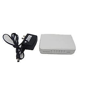 Netgear GS205-100PAS NETGEAR 5-Port Gigabit Ethernet Unmanaged Switch, Desktop, 10/100/1000Mbps (GS205)