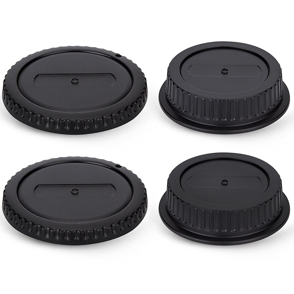 2 Pack EF EF-S Mount Body Cap Cover & Rear Lens Cap for Canon EOS 60D 70D 77D 80D 90D 2000D 4000D 5D Mark III IV 6D 7D Mark II 1DX Rebel T6 T7 T5 T1i T2i T3i T4i T5i T6i T6s T7i T8i SL1 SL2 SL3 & More
