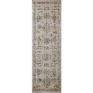 LOLOI Jean Stoffer Katherine Collection KES-04 Pebble/Ocean 7'-10'' x 10' Area Rug
