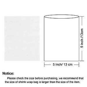 Shrink Wrap Bags,200Pieces Clear PVC Heat Shrink Bags