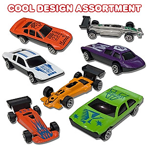 ArtCreativity 25 Pc Diecast Toy Vehicles Playset, Durable Diecast Mini Racer Cars in Assorted Designs, Cool Birthday Party Favors for Kids, Best Birthday Gift for Boys and Girls