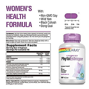 Solaray Phytoestrogen Supplement, 240 Count