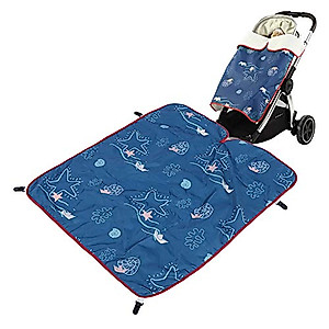 Baby Windproof Stroller Blanket Multifunctional Infant Rainproof Blanket Pram Stroller Polyster Warm Cover for Newborn Baby(85 * 64cm-Tropical)