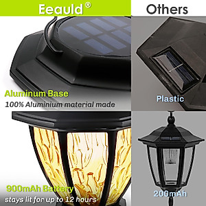 Eeauld Solar Pathway Lights, 2 Pack Shepherd Hook Lights Waterproof Hanging Solar Lights 34 Inch Outdoor Solar Lanterns 3000K Warm White