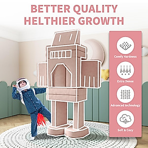 wanan Kids Couch 12PCS, Modular Kids Play Couch for Playroom Bedroom, 12 in 1 Multifunctional Kids Sofa for Playing, Creativing, Sleeping, Indoor Toddler Couch for Boys and Girls(Grey)