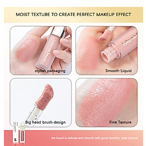 Liquid Blush, Matte and Dewy Finishes Cream Blush Stick for Cheek, Lightweight, Long-Wearing, Smudge Proof, Natural-Looking, Easy to Blend Blusher Makeup (#01)