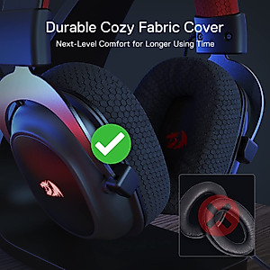 Redragon H510 PRO Zeus-X RGB Wireless Gaming Headset - 7.1 Surround Sound - 53MM Audio Drivers in Memory Foam Ear Pads w/Durable Fabric Cover- Multi Platforms Headphone - USB Powered for PC/PS4/NS