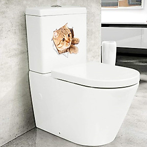 6PCS 3D Wall Stickers Cats Self Adhesive, Kids Wall Decals/Removable Vinyl Art Murals for Living Room Baby Rooms Bedroom Toilet House Wall DIY Decoration