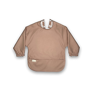 Little Keegs Long Sleeve Baby Bibs - Toddler Art Smock Feeding Baby Apron Eating Shirt Waterproof Wearable Full Sleeved Bib