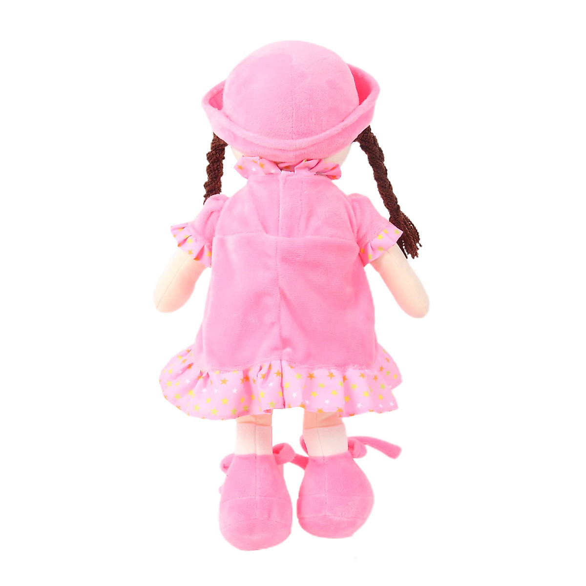 Linzy Plush 17.5'' Pink Niobe Sweet Cakes Rag Doll for Girls, Soft Plush Doll,Sleeping Cuddle Buddy for Toddlers, Muñecas de Trapo para Niña