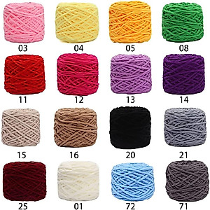 165G Crafting Woven Warm Home Tools DIY Crocheting Supplies Knitting Yarn Soft Velvet Yarn Chenille Yarn Craft Yarn for Knitting and Crochet