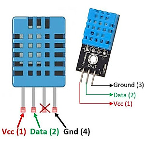 Ardest DHT11 Temperature and Humidity Sensor Module with Cable for Arduino Uno Raspberry Pi 2 3 3B RPi3 ESP-12E