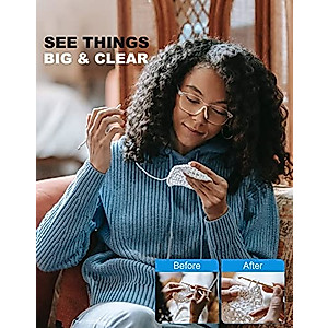 OuShiun 160% Magnifying Glass for Close Work Hobby Craft Reading Jewelry Sewing Repair for Readers Women Men Elderly 3Pack OS8601