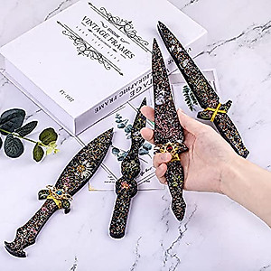 Dagger Resin Molds Silicone,Sword Silicone Molds with 4 Different Shapes,Casting Epoxy Resin Mold Kit for Keychain,Toy,Halloween Cosplay Art,Home Decoration,DIY Crafts Making