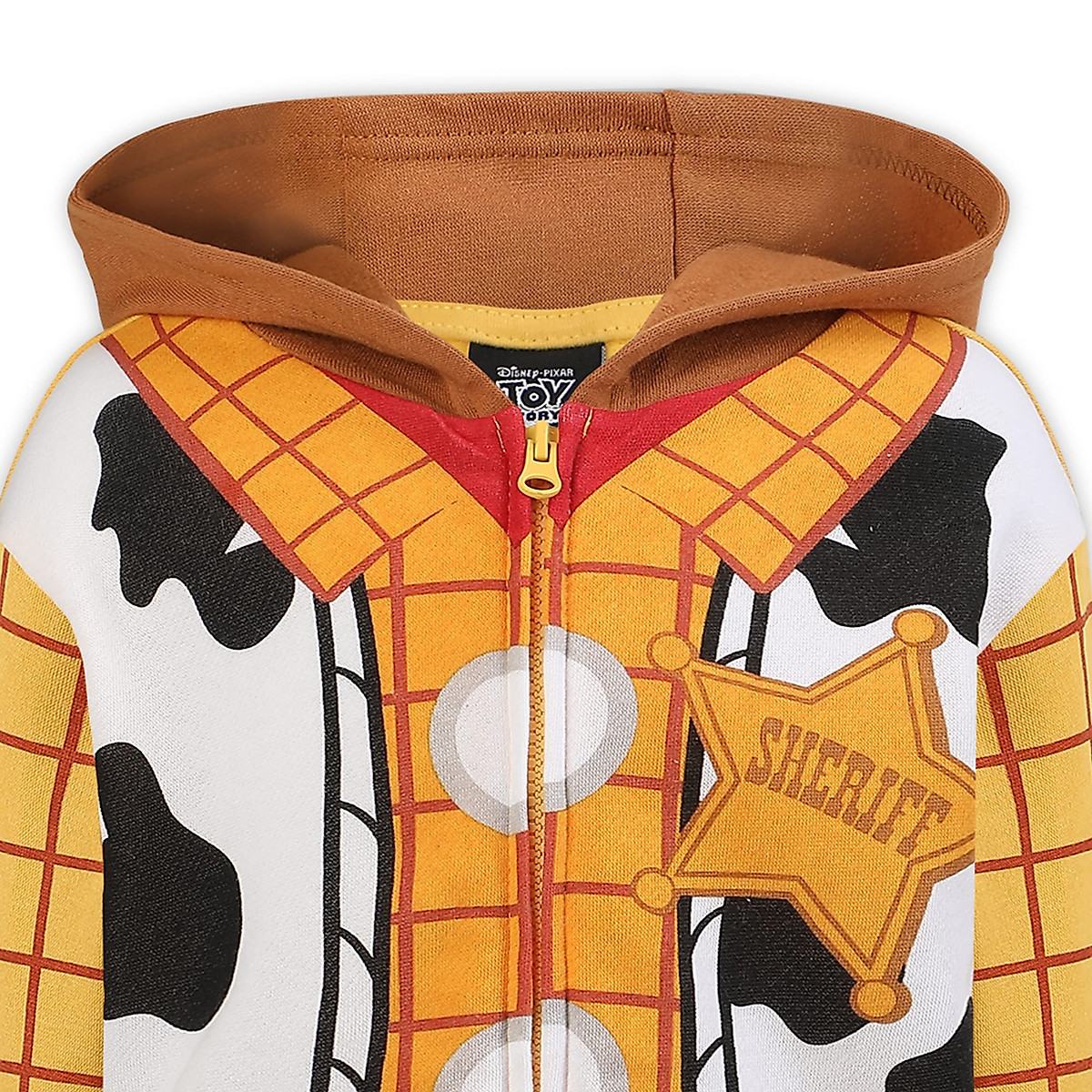 Disney Toy Story Woody or Buzz Lightyear Boys Zip Up Hoodie for Toddler and Little Kids Dark Yellow