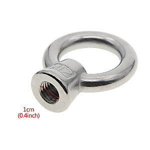 Saim M12 Eye Nut Female Thread Lifting Ring Eye Bolt Stainless Steel Screw Bolt 2Pcs