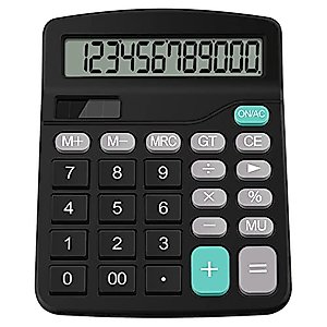 Desk Calculator Large Display Black