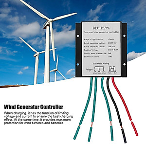 Wind Turbine Generator Controller, IP67 Waterproof DC12-24V Automatic Controller BLW‑12/24 400W Battery Charging Regulator