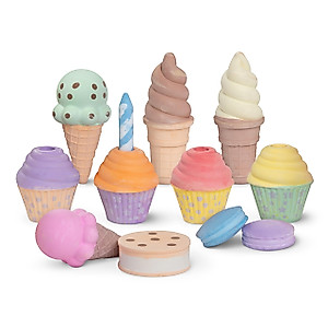 Melissa & Doug Ice Cream & Cake Chalk Set - Arts And Crafts For Kids, Sidewalk Chalk For Kids Ages 3+