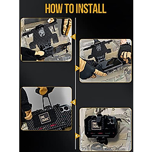 OneTigris Tactical Vest Phone Holder, Universal Chest Cell Phone Board Plate Carrier Phone Mount for Screen Size 4.7"-6.7"