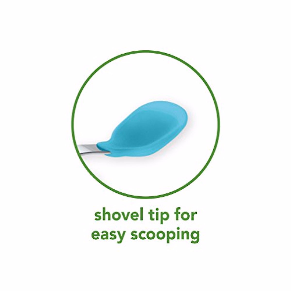 green sprouts Learning Spoon Set | Parent feeds while baby learns | Includes self-feeding spoon for baby to learn & feeding spoon for adult, 2 Piece Set