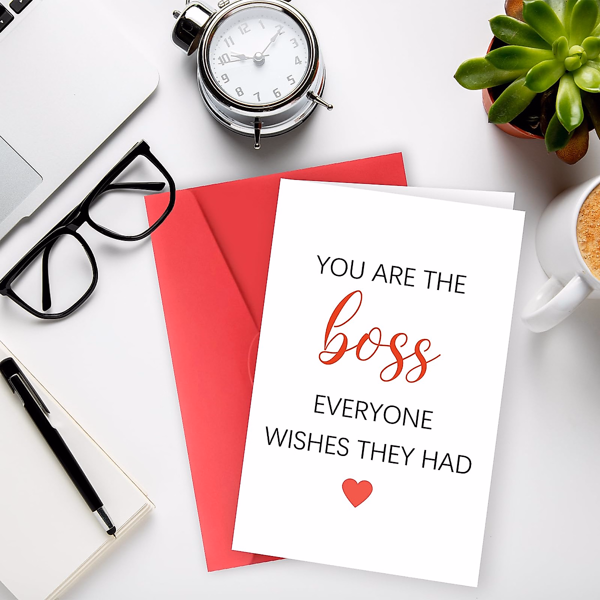Londue Funny Boss Day Card for Boss Leader Manager, Boss's Day Gift Cards from Group Employee, Appreciation Gifts for Boss -You're The Boss That Everyone Wishes They Had