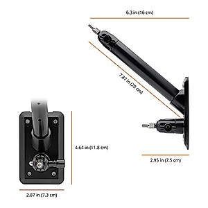 Holicfun 2-in-1 Security Camera and Solar Panel Wall Mount for Ring, Eufy, Arlo, Reolink Solar Panels and Cams (Black)