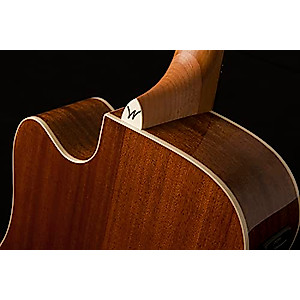 Washburn Harvest 6 String Acoustic-Electric Guitar, Right, Natural (WD7SCE-A)
