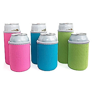 YouAmaze | Premium Can Coolers Sleeves (6 Pack) High Quality Insulated Beer Can for Slim and Regular Cans - Soft Insulated Beer Sleeves for Cans - Beer Sleeves for Cans