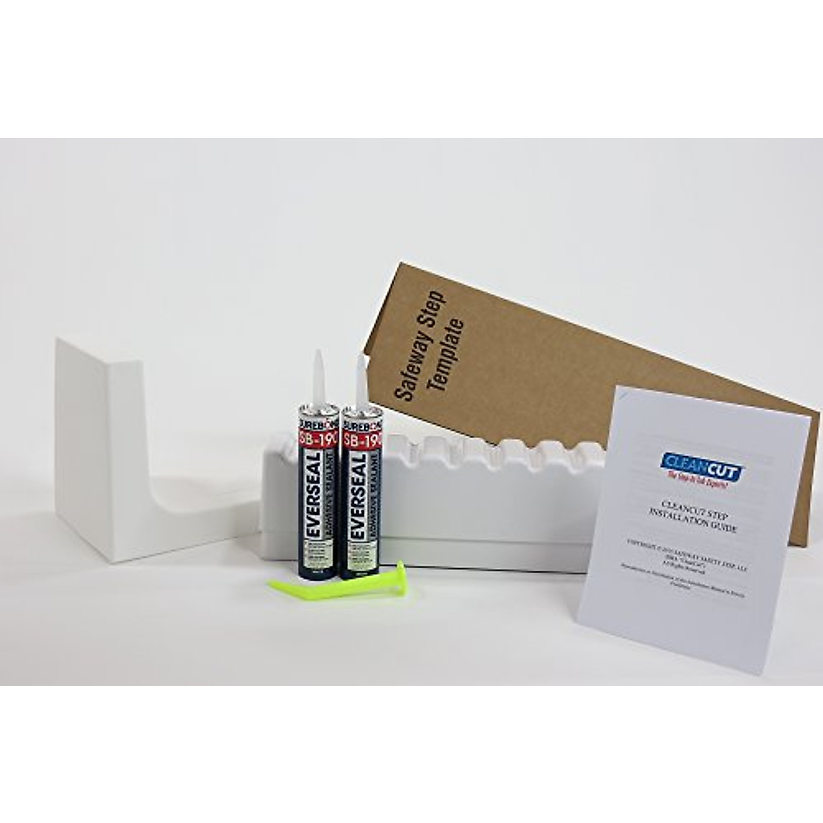 CleanCut Step Bathtub Accessibility Kit - Convert Existing Tub to Step-In Shower (White, Size Large)