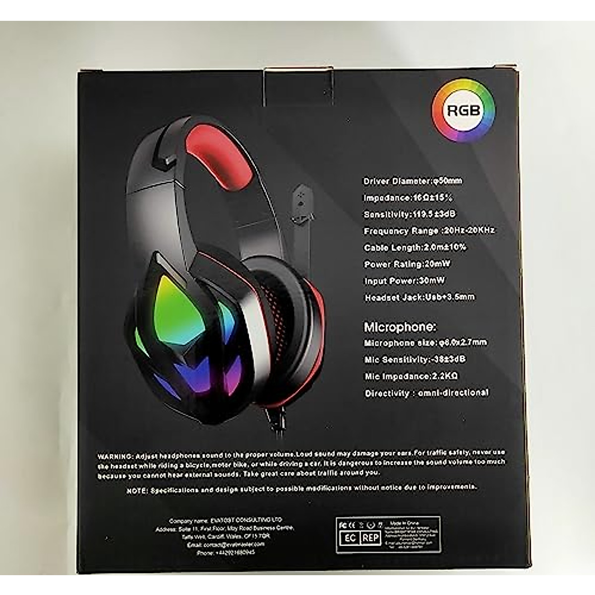 Donerton Gaming Headset, Over-Ear Gaming Headphones with Noise Canceling Mic, Stereo Bass Surround Sound, Soft Memory Earmuffs LED Light PS4 Gaming Headset Compatible with PC, Laptop, PS4, PS5, Red