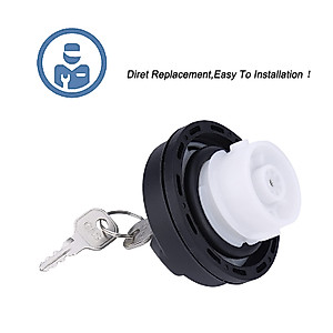 ONER AUTO PARTS Locking Gas Cap,Compatible with Chrysler Dodge Jeep Ram - Challenger Grand Caravan Ram 1500, Cherokee Wrangler TJ LJ JK JKU JL JLU JT,Replace# 05278655AB