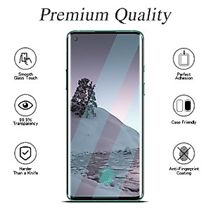 MAYtobe Designed For Oneplus 8, Oneplus 8 5G, Oneplus 8 5G UW 3D Curved Screen Protector Tempered Glass, HD Transparent, 9H Hardness, Bubble Free,