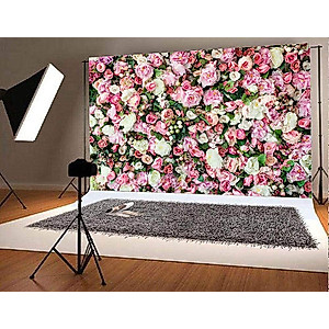 Art Studio 9x6FT Flower Photo Background Pink Rose Photography Backdrop for Pictures Newborn Bridal Shower Birthday Party Banner Decor Supplies Vinyl Photo Studio Props