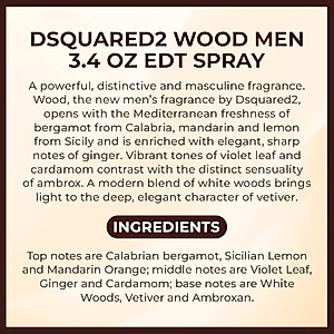 Dsquared2 Wood Men 3.4 oz EDT Spray