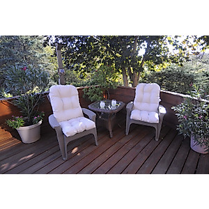 College Covers Indoor/Outdoor Adirondack Patio Seat Cushion, 1 Count (Pack of 1), Cream