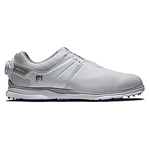 FootJoy Men's Pro|SL Boa Golf Shoe, White/White/Light Blue, 11